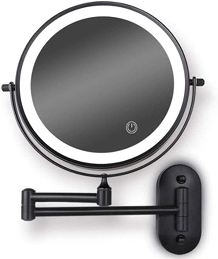 8" Led Wall Mounted Makeup Mirror 3 Color Mode USB Charge Touch Screen ...