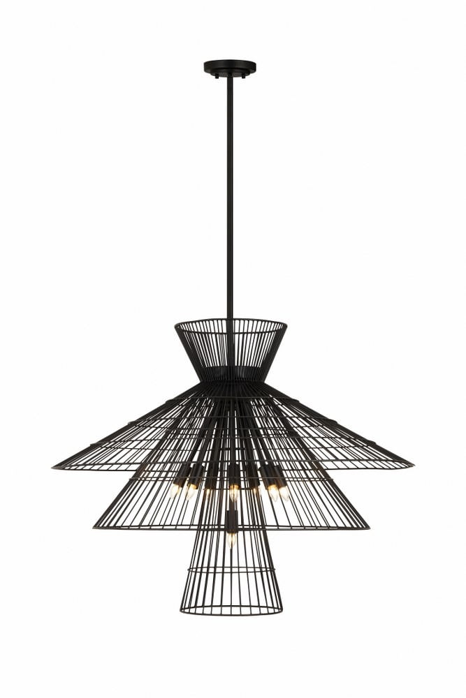 8 Light Chandelier-Matte Black Finish Z-Lite 6015-8Mb - Walmart.com