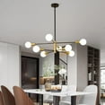 Semi Flush Mount Sputnik Chandelier, 8-Light Adjustable Height, Mid ...
