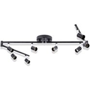 Pro Track Mini S-Wave 6-Head LED Ceiling Track Light Fixture Kit Spot ...