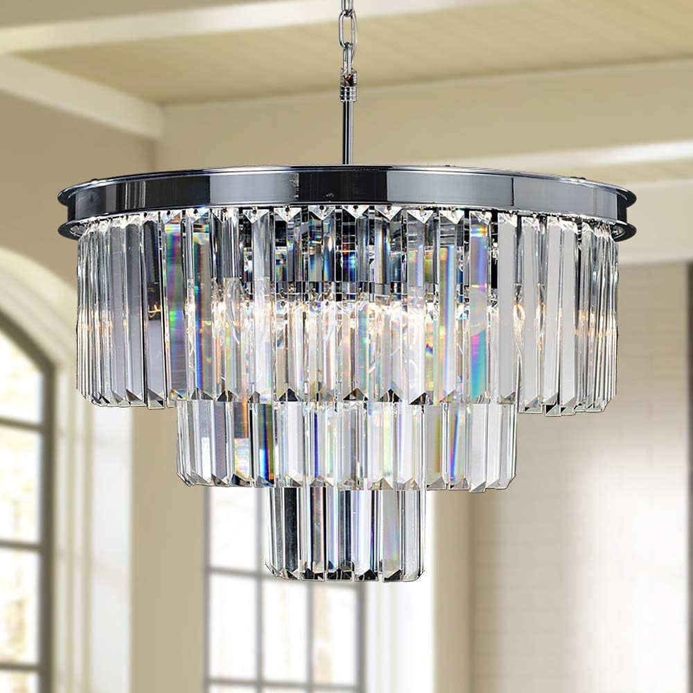 8 Lights Modern Contemporary Crystal Chandeliers Lights Pendant Ceiling ...