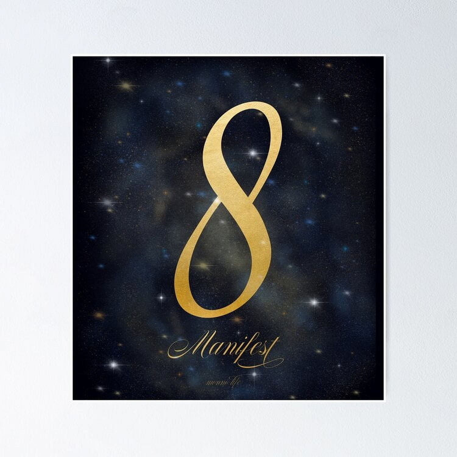 8 Manifest | Numerology | Space Poster- Unframed Poster | Wall Art ...