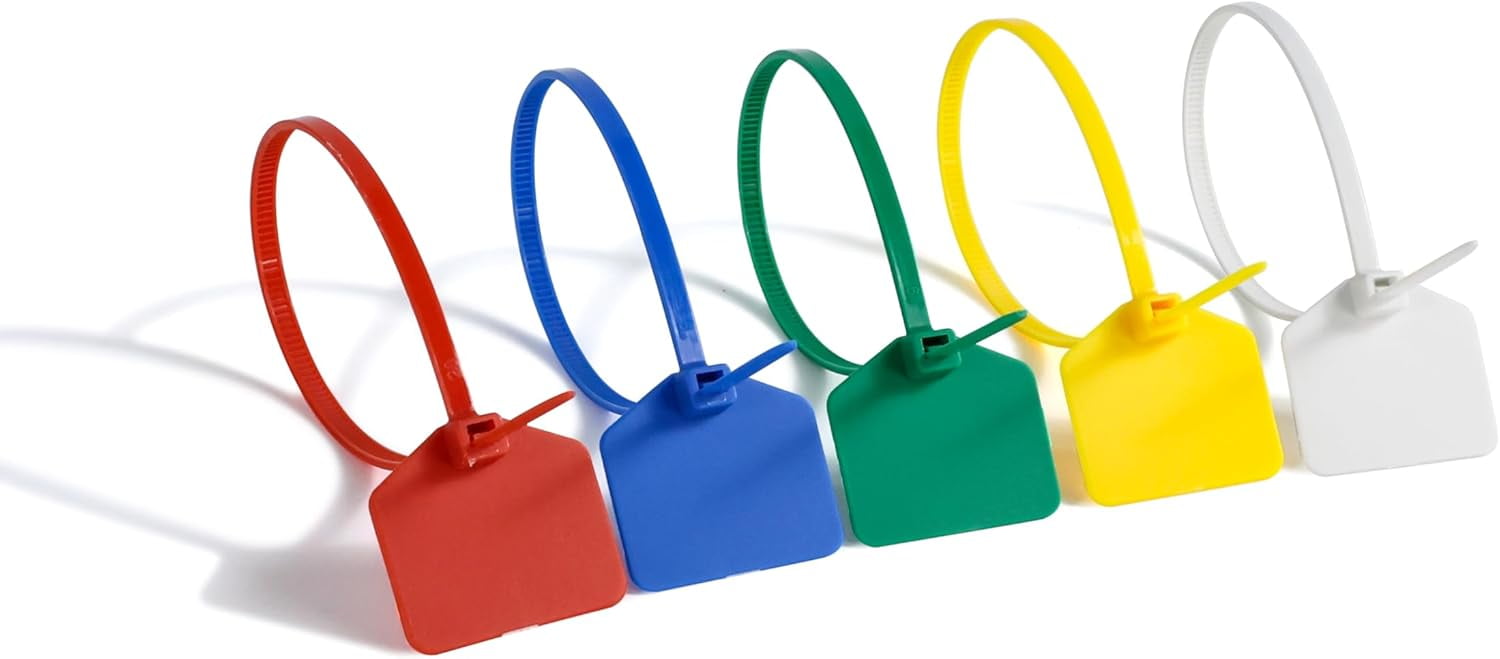 8 in Marker Nylon Cable Ties, Plastic Water Proof Tags, Self-Locking ...