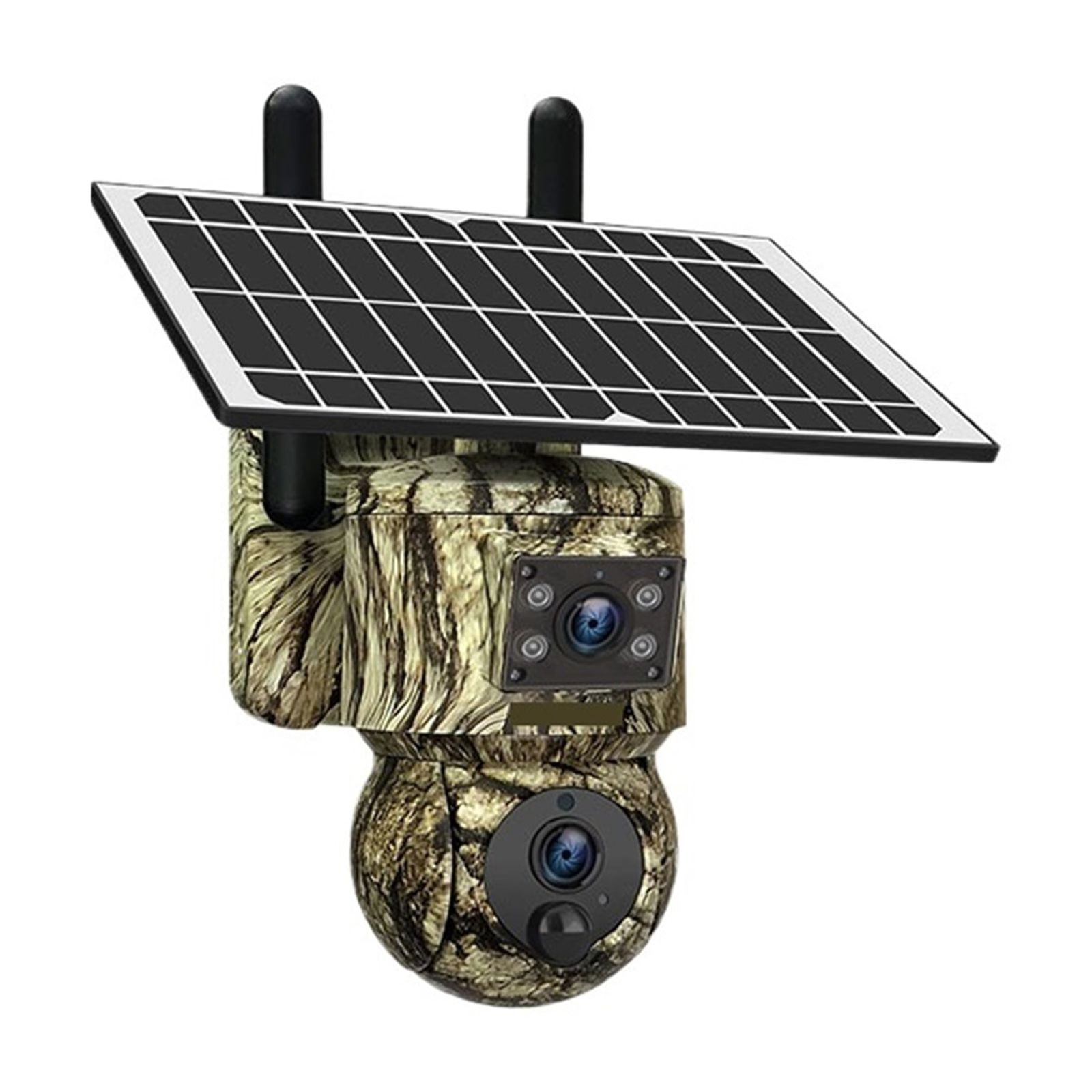 8 Megapixel Tracking Camera Dual Lens Outdoor, 3G/4G LTE, Solar Camera 360° Pan Tilt, 4K Night ...