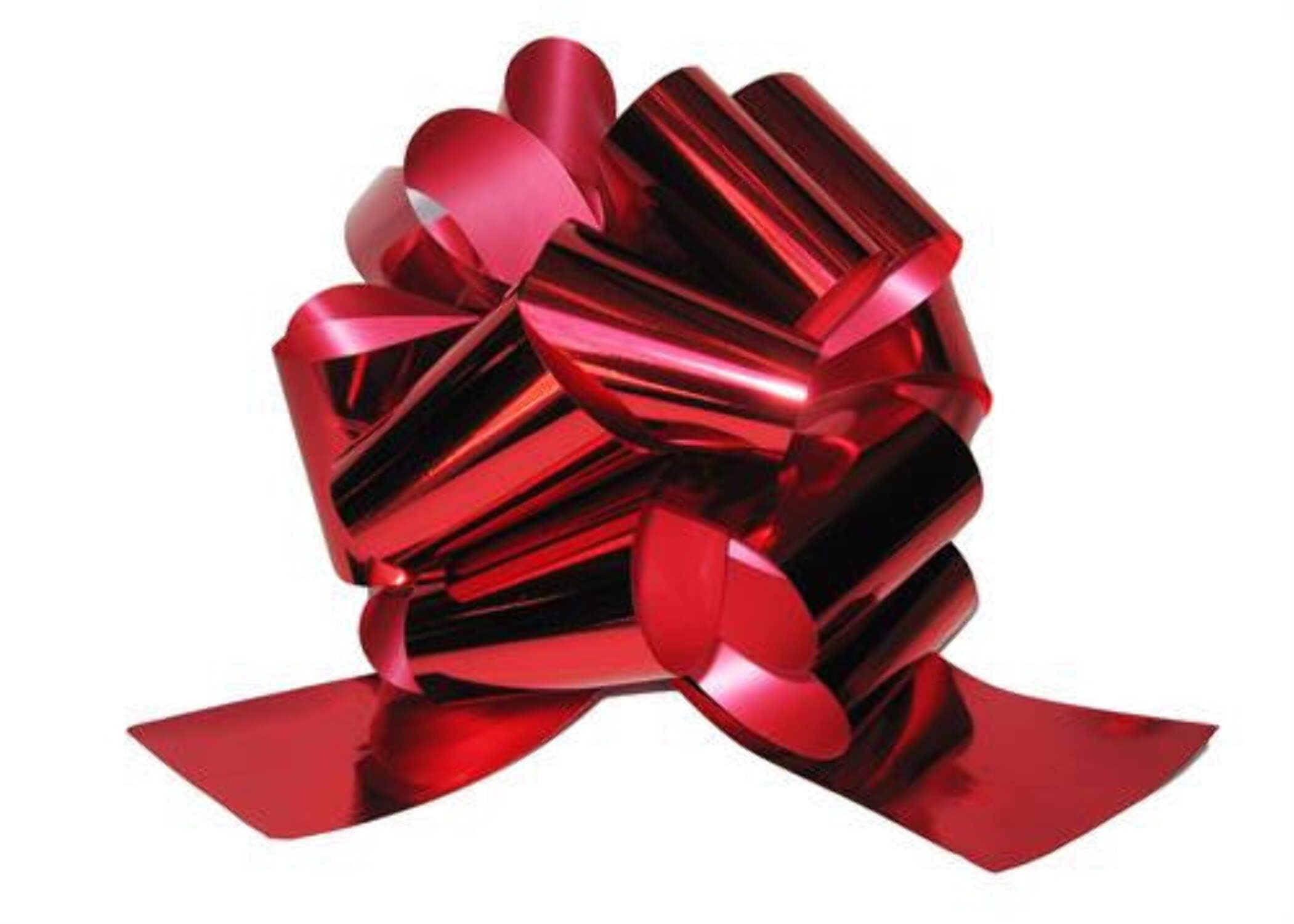 8" Metallic Red Wedding Chair Aisle and Gift Wrapping Decorating Pull ...