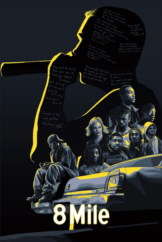 8 Mile 2002 Poster 24x36 - Eminem, Hip-Hop Drama, Rap Battles, Music ...
