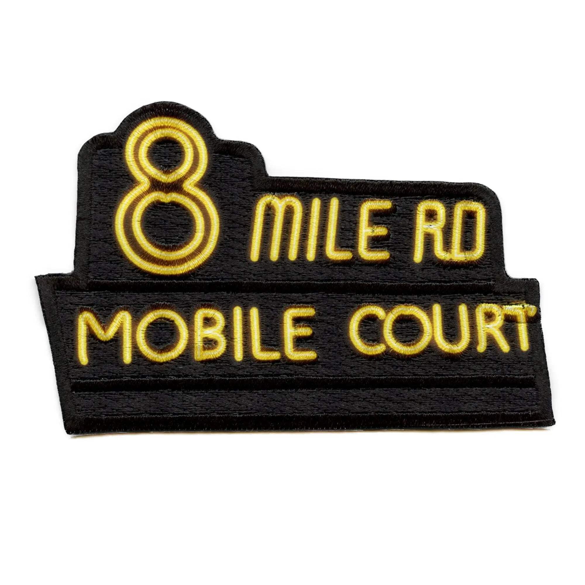 8 Mile Neon Sign Patch Detroit Rapper Michigan Embroidered Iron On ...