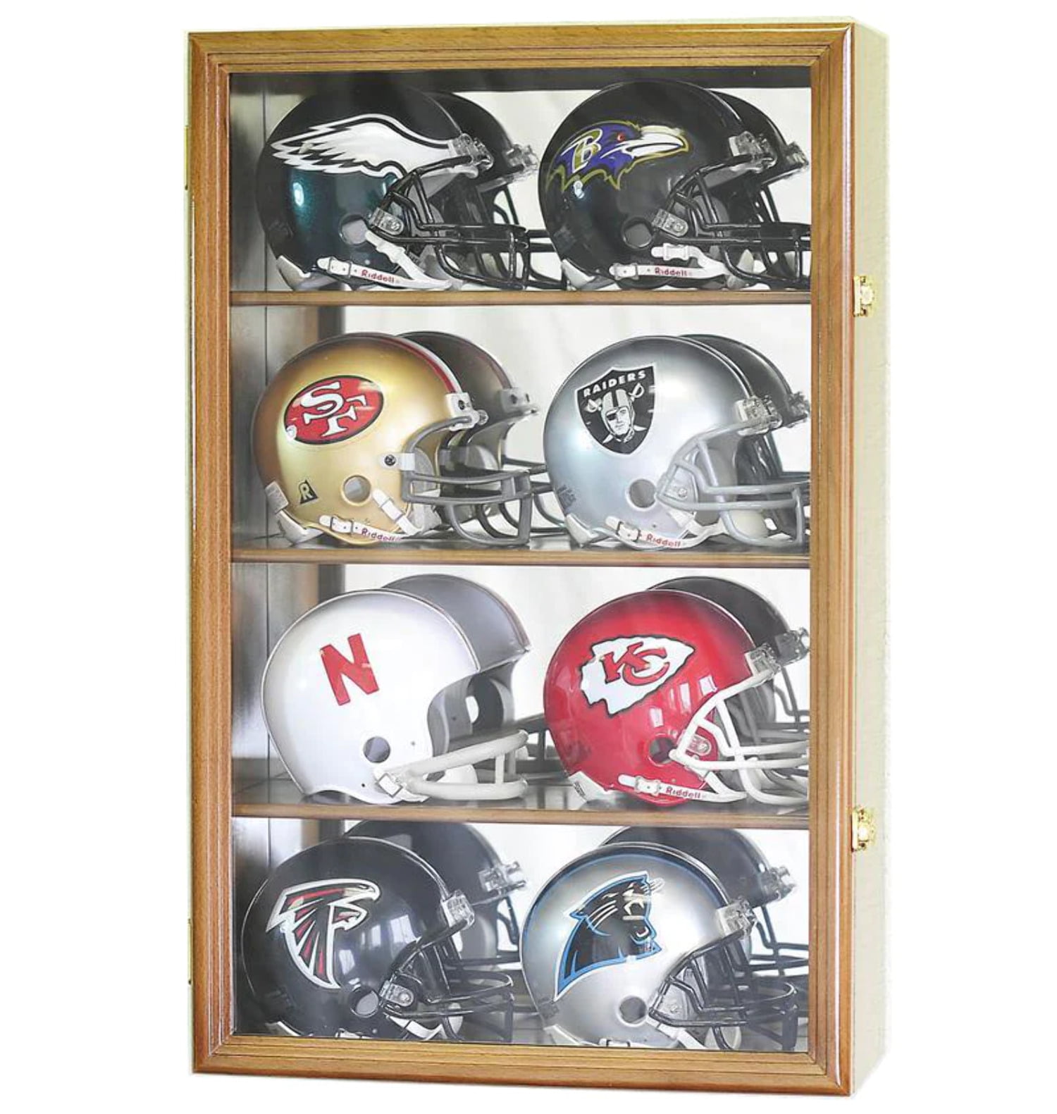 8 Mini Helmet Display Case Cabinet (Mirror Back) - Walmart.com