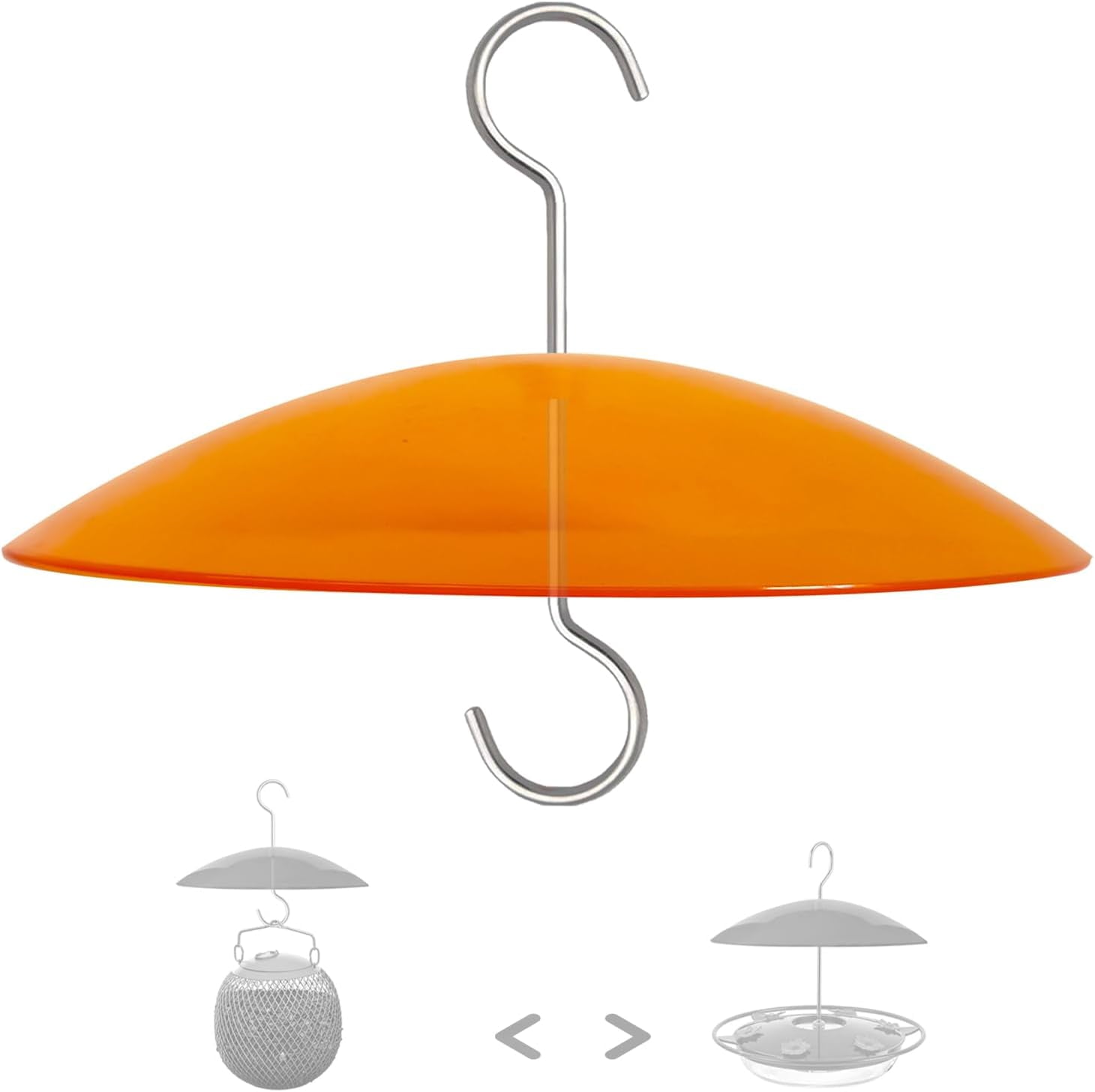 8" Mini Rain Cover for Bird Feeder/House - Orange Yellow Small ...