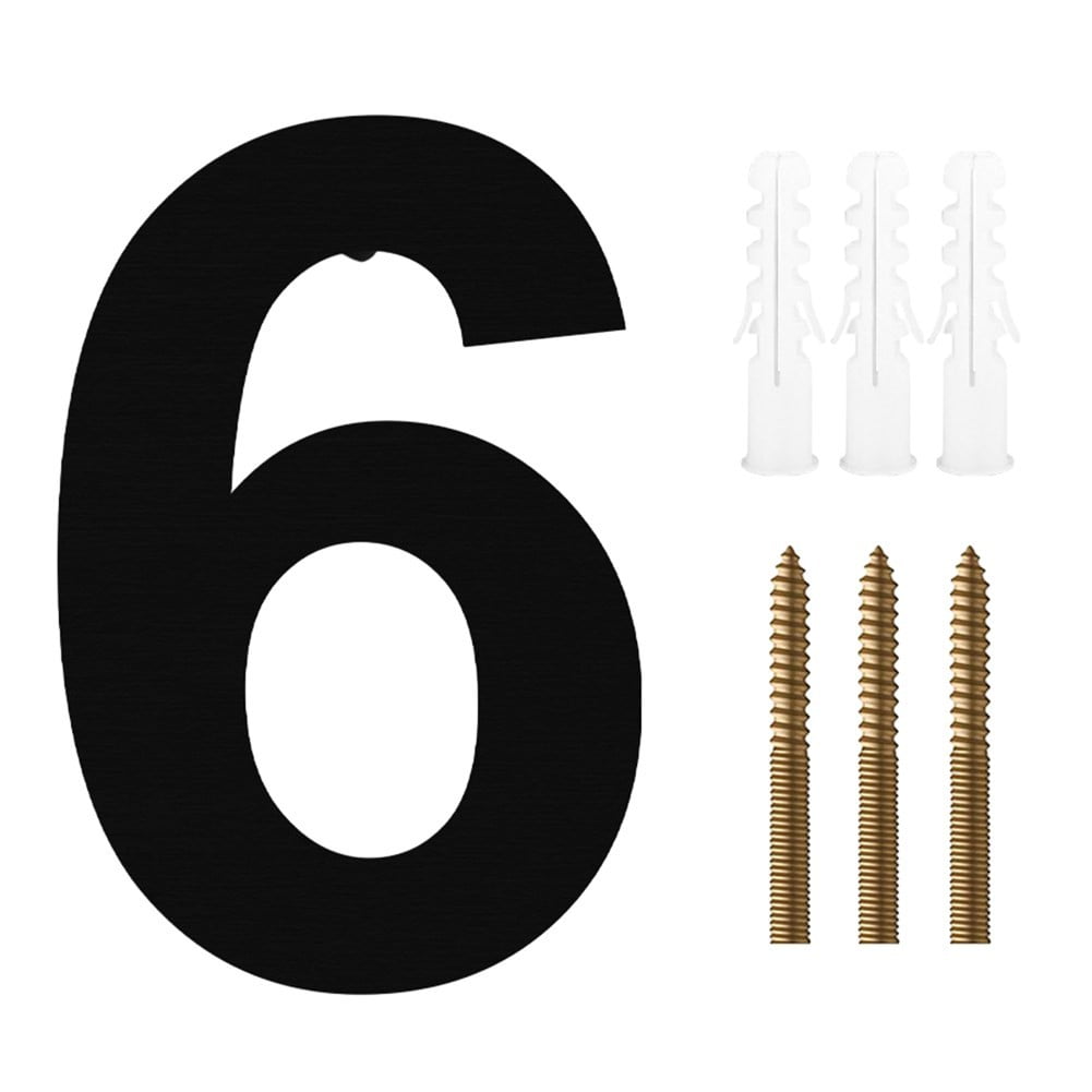 8" Modern Floating House Numbers for Outside, Large Black Shadow Home ...