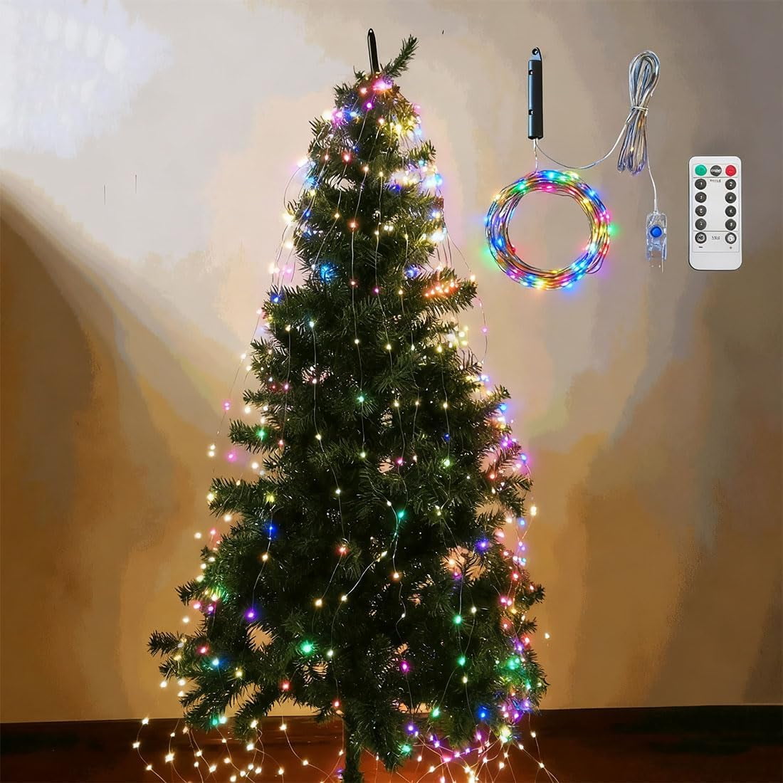 8 Modes 100-600 Christmas LED Firefly Twinkle String Lights,Cascading ...