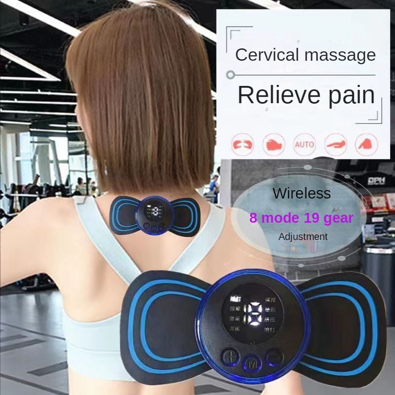 8 Modes 19 Electric Pulse Gears Neck Cervical Massager Back Muscle ...