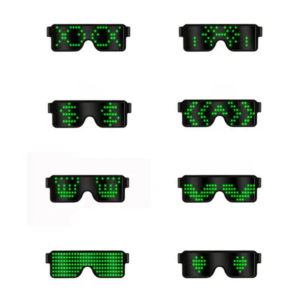 8 Modes LED Glasses Light Up Glow Sunglasses Eyewear Decoration for ...