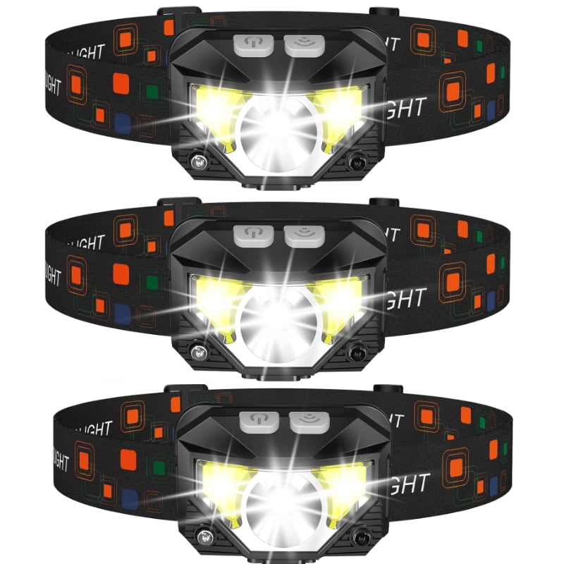 8 Modes LED Headlight Handfress Motion Sensor Powerful Headlamp Head ...