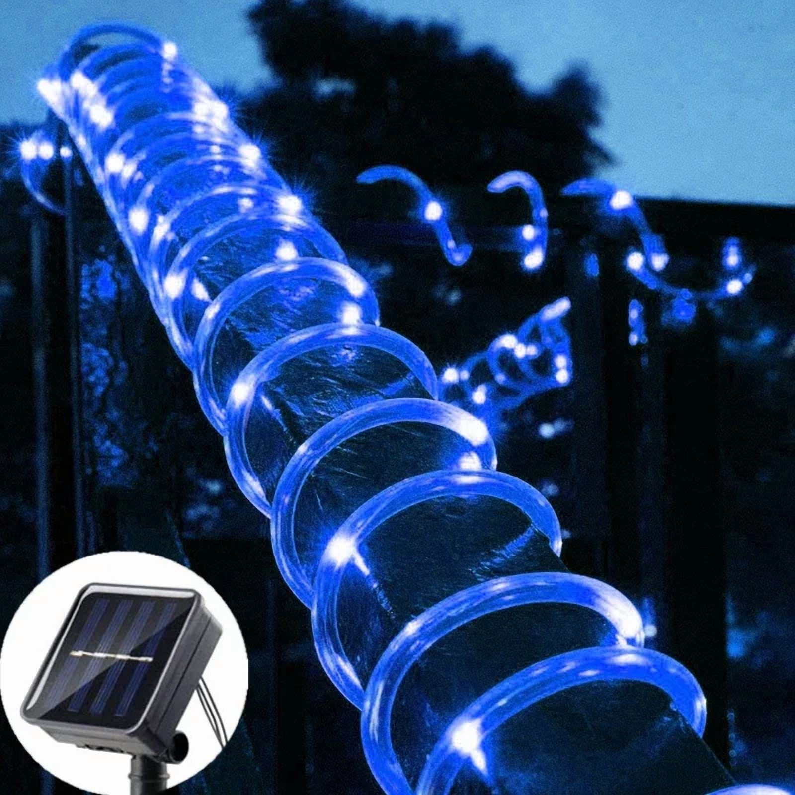 8 Modes Solar Rope Hose Lights LED String Lights for Garden Outdoor ...