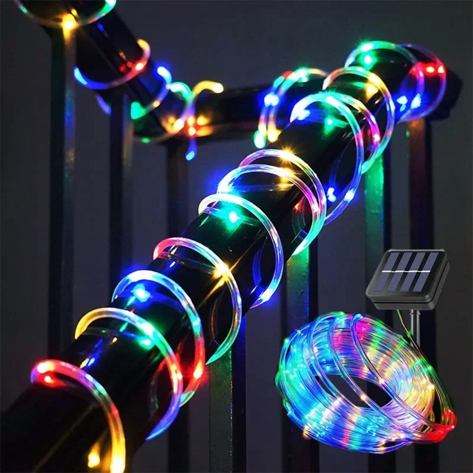 8 Modes Solar Rope Hose Lights LED String Lights for Garden Outdoor ...