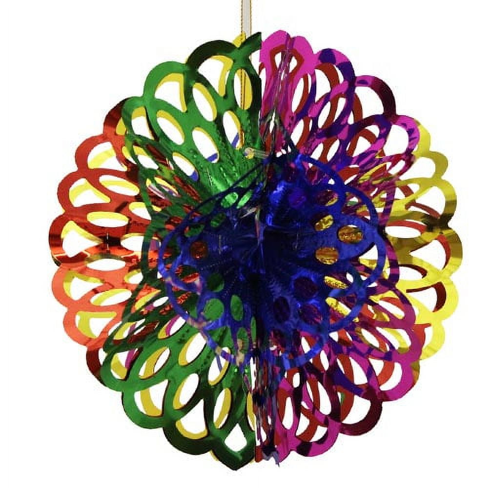 8" Multi Colored Foil Ball Decoration - Walmart.com