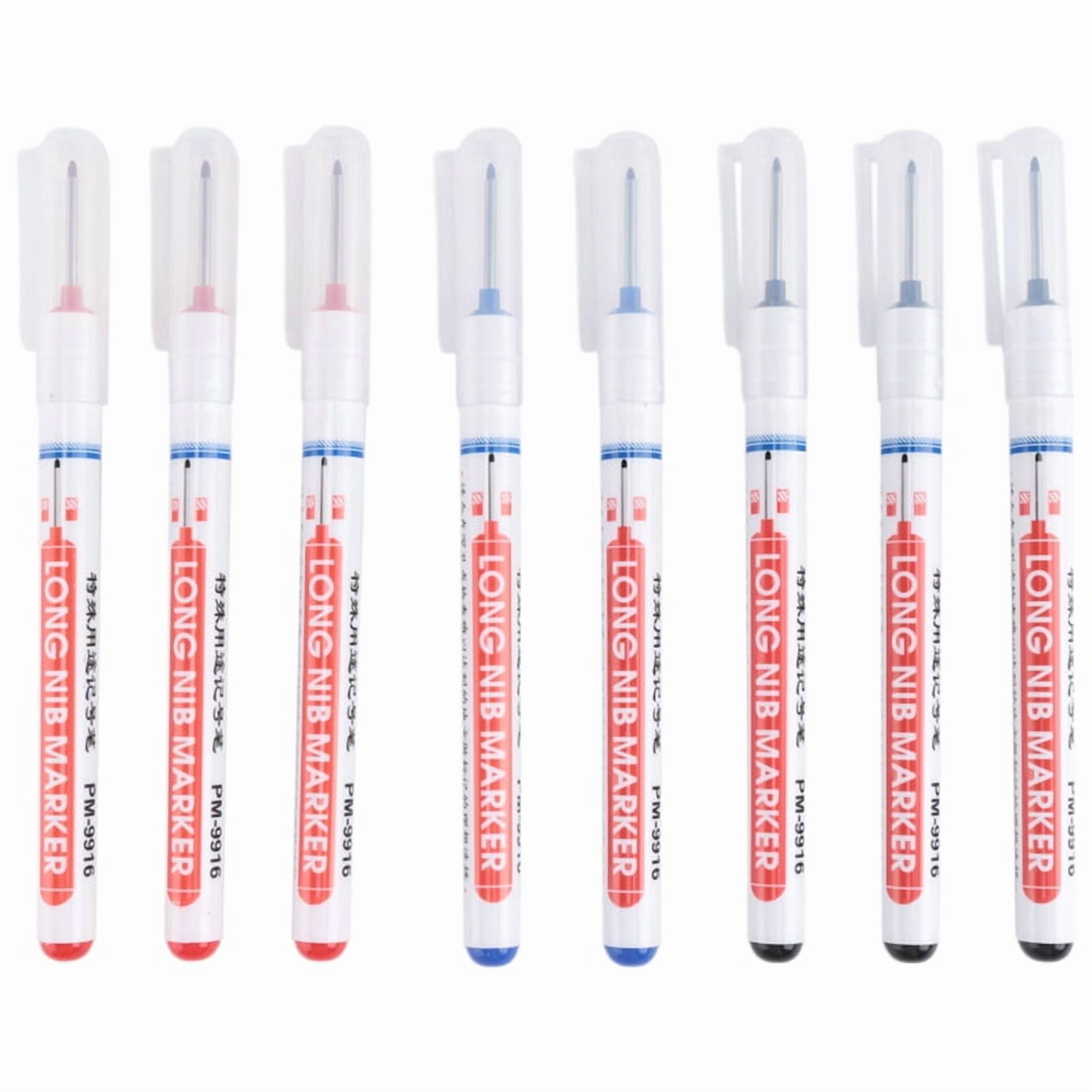 8 Multi-Purpose Deep Hole Marker Pens Long Nosed Marker Deep Drill Hole ...