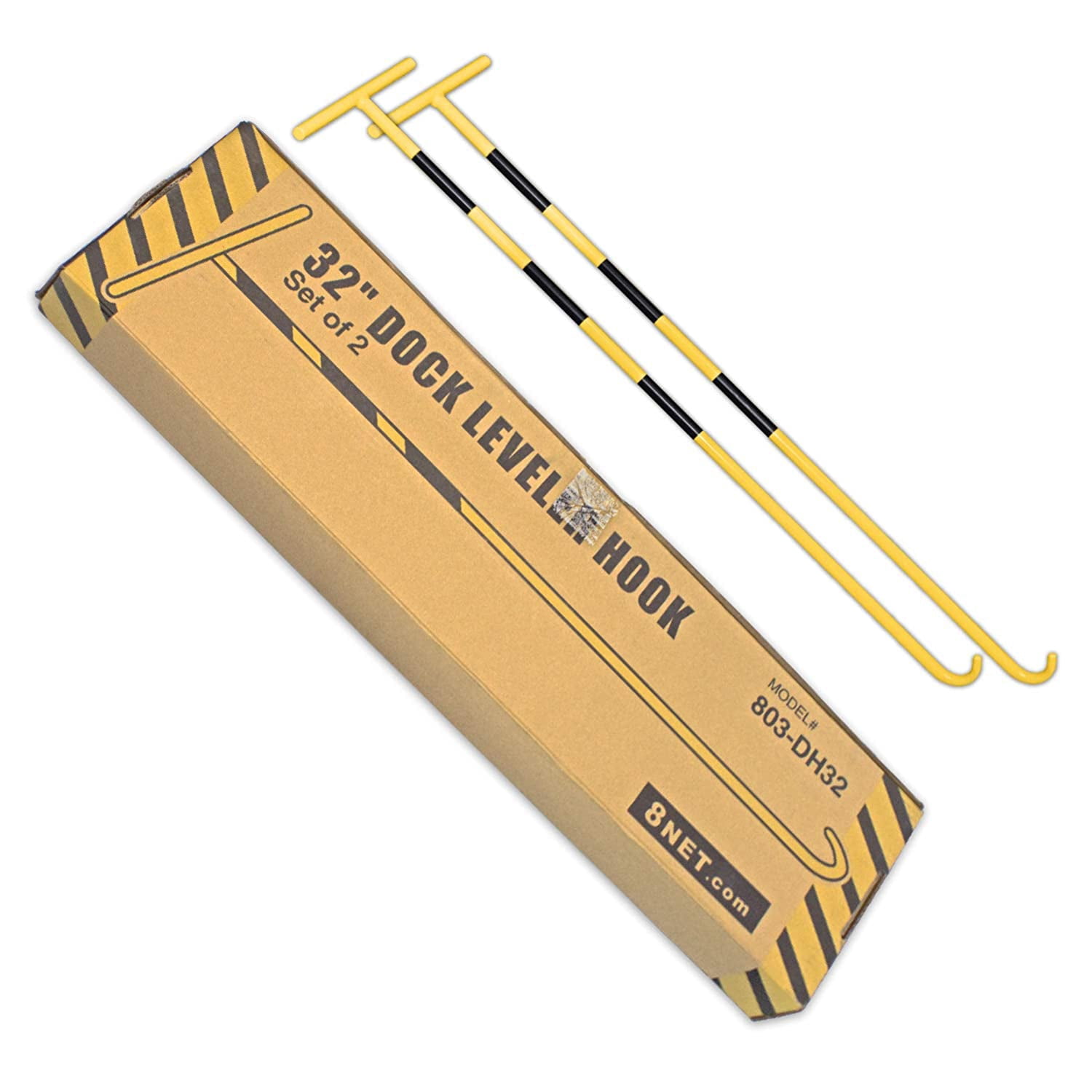 8 NET T-Style Wheel Pin Puller Handle, 32’’ Black & Yellow Pulling Hook ...