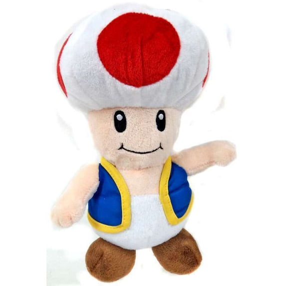 "Nintendo Official 8"" Super Mario Toad Plush Stuffed Toy - Authentic ...