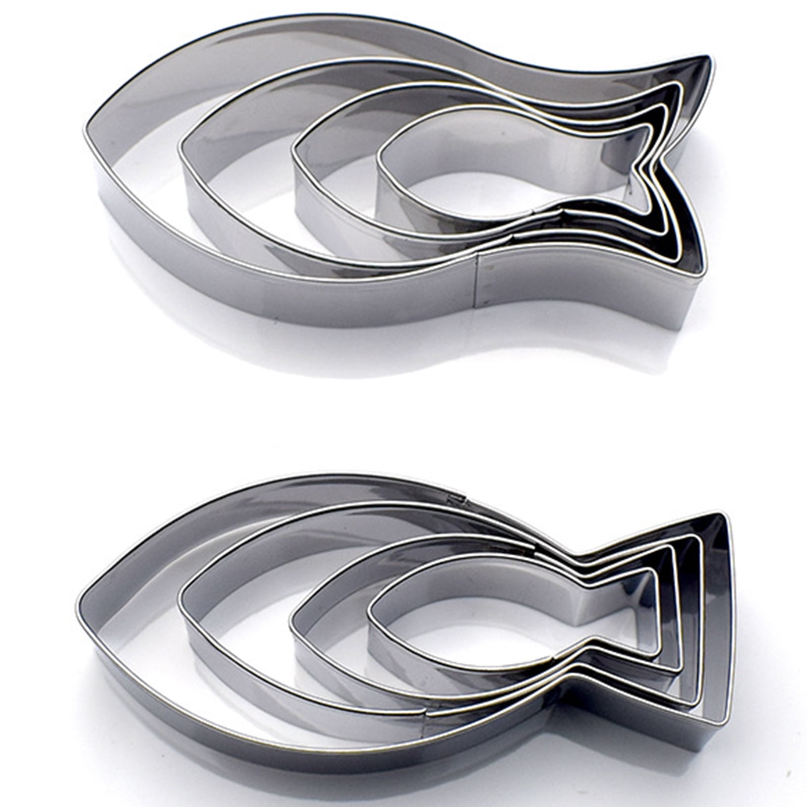 8 Nonrust Metal Fish Cookie Molds Set Reclaimable Baking Utensils For ...