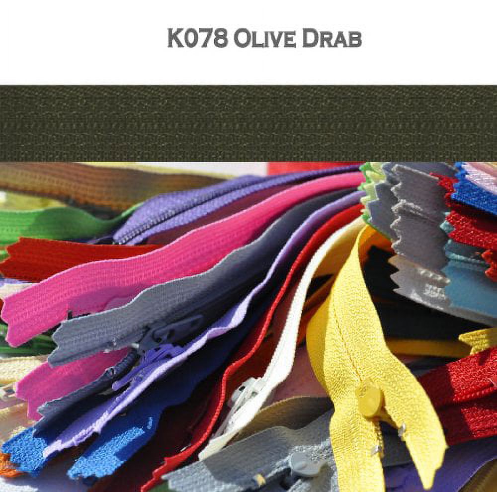 8" Nylon Coil Zippers YKK #3 Skirt & Dress Zippers (10 Zippers/Pack ...