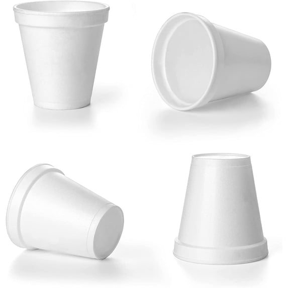 8 OZ Foam Cups. Pack of 100 Count. Disposable Hot and Cold Foam Cups ...
