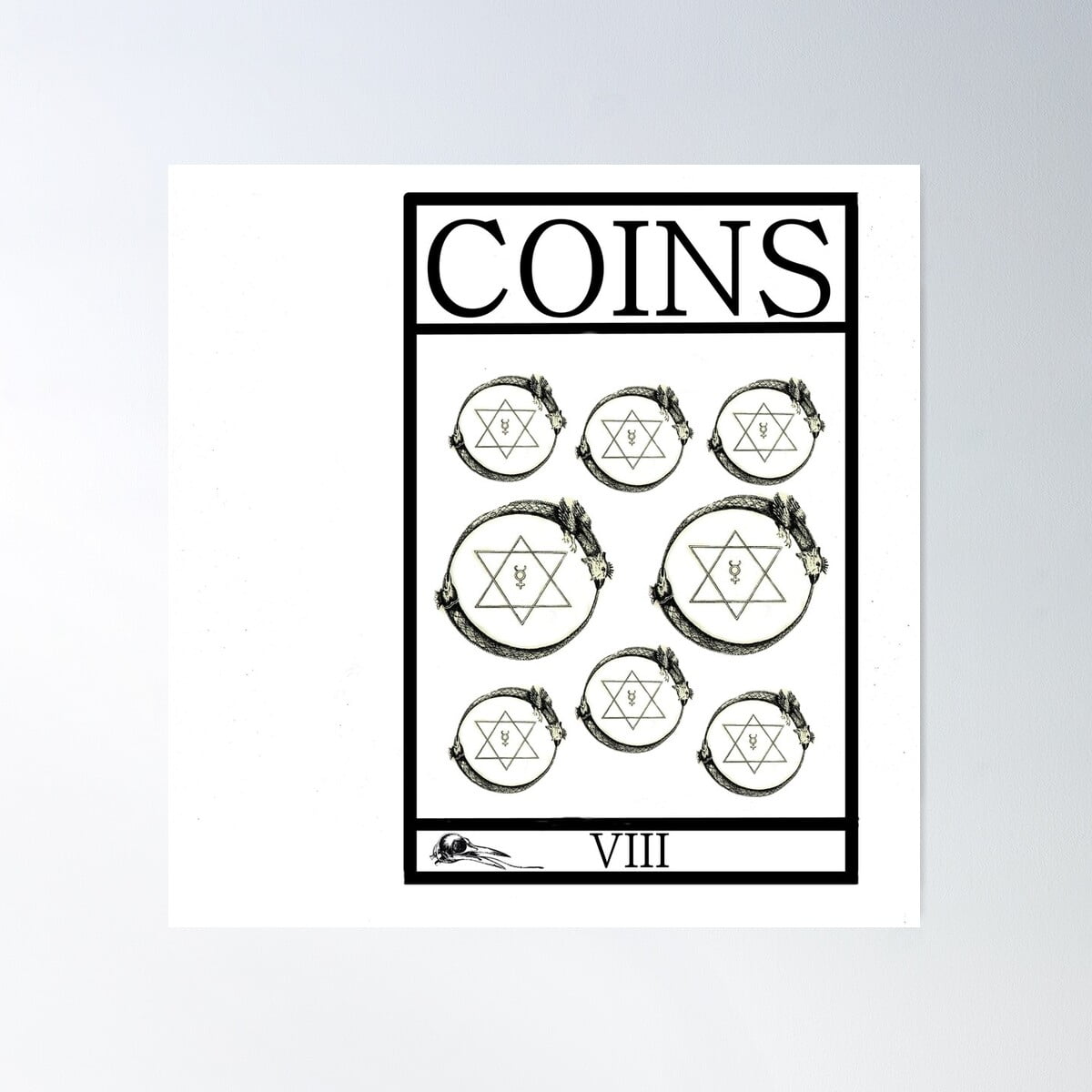 8 Of Coins Poster Wall Art, Modern Wall Decor For Living Room Bedroom ...
