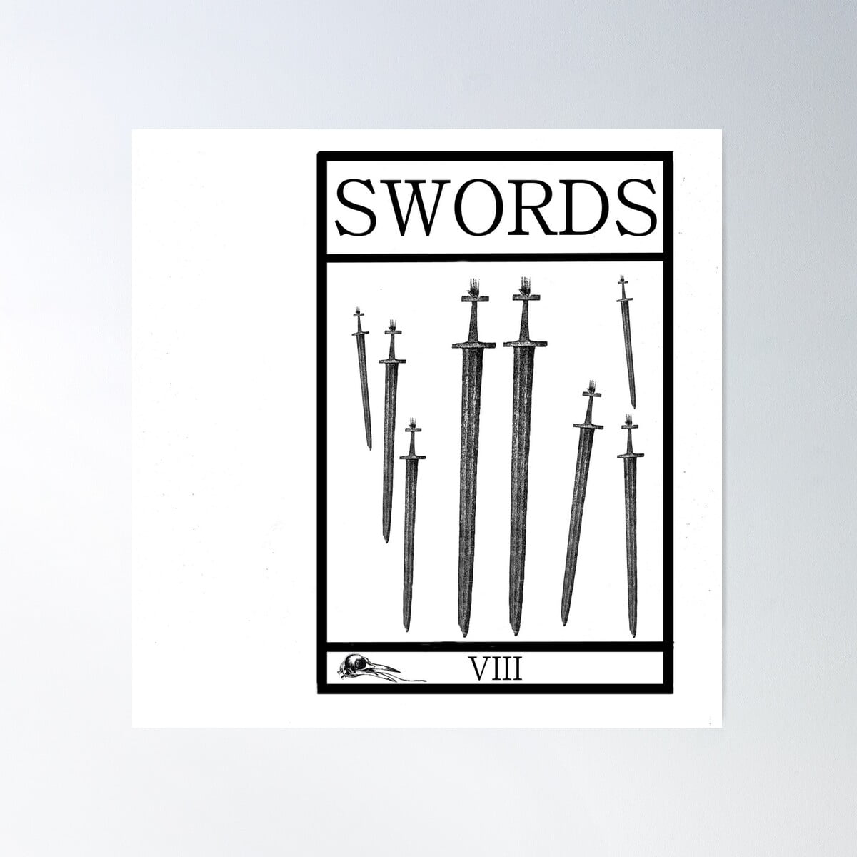 8 Of Swords Poster Wall Art, Modern Wall Decor For Living Room Bedroom ...