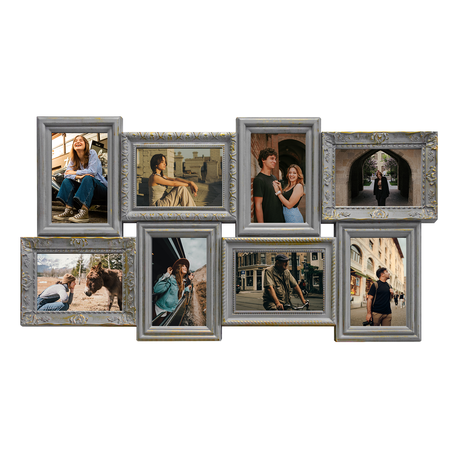 Mainstays 4x6 8-Opening White Plank Collage Frame - Walmart.com
