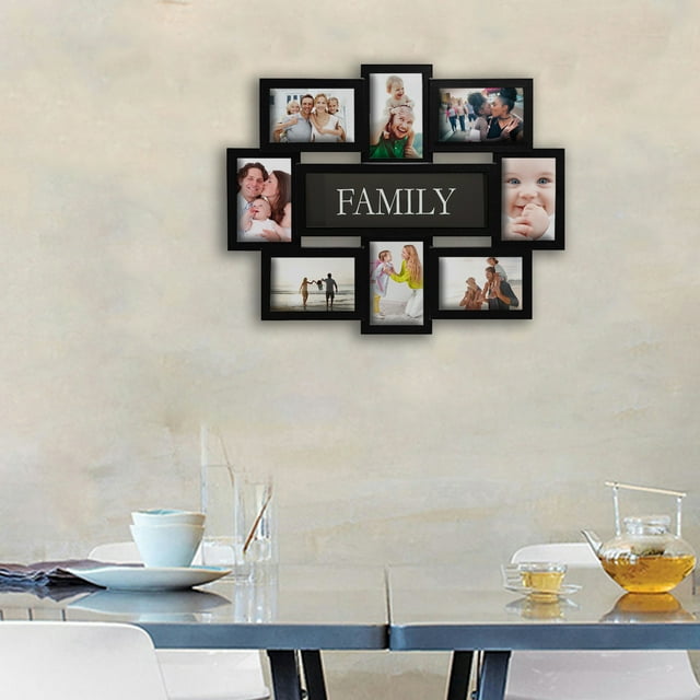 8 Opening Family Picture Frame Gallery Collage Wall Hanging Photo Frame ...