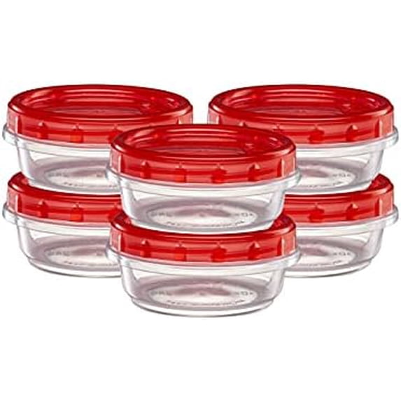 (8 Ounce 10 Pack) Twist cap Containers Clear Bottom With Red Top Screw ...