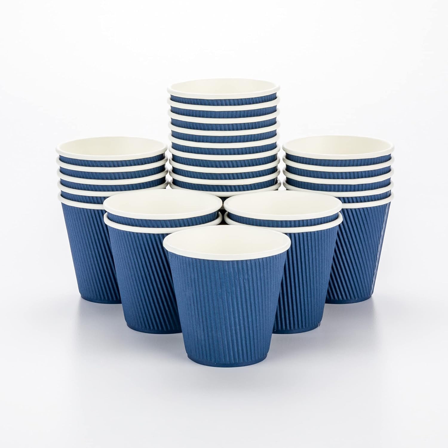 8 Ounce Disposable Coffee Cups, 500 Double Wall Hot Cups for Coffee ...