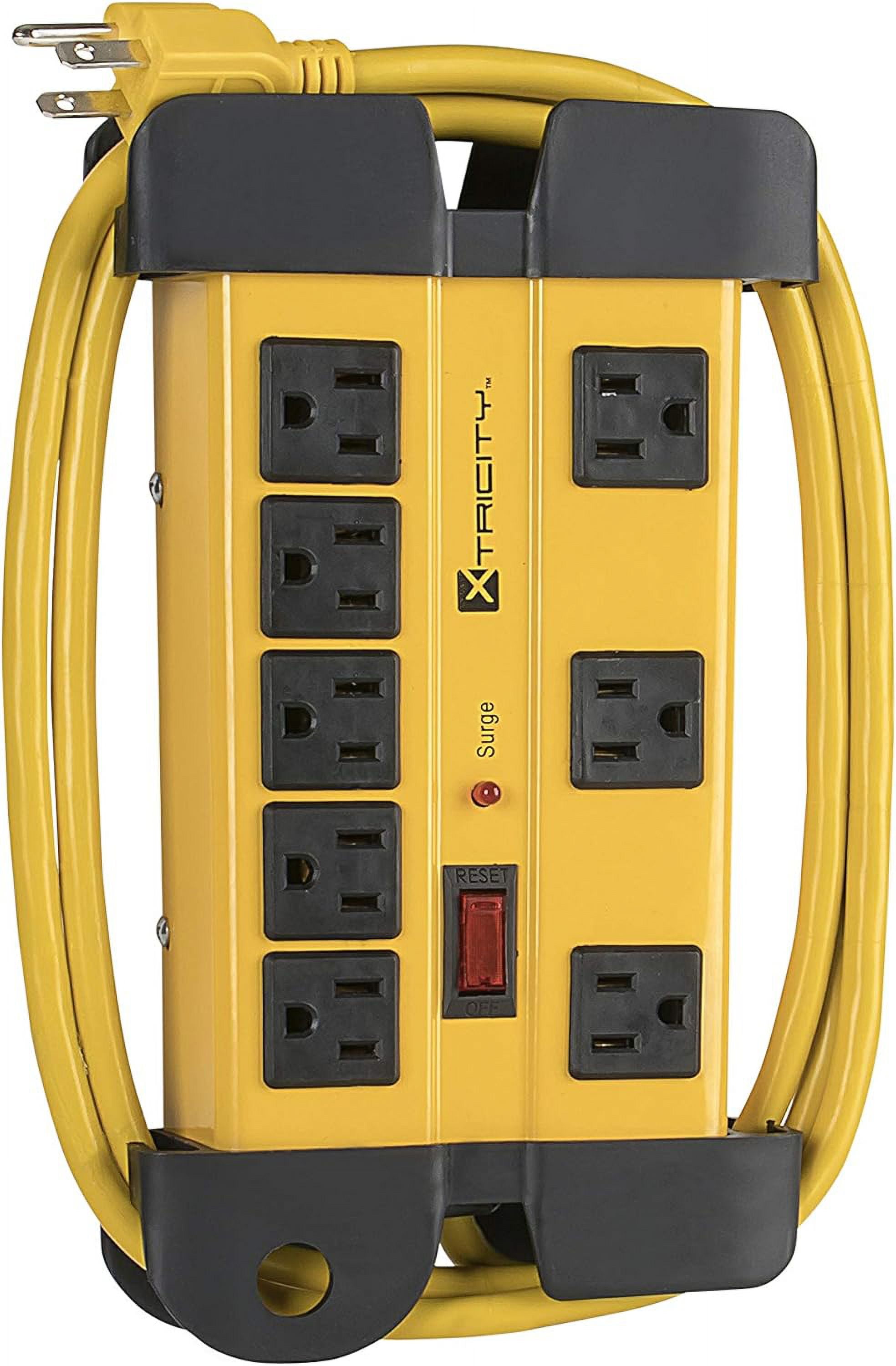 8-Outlet Heavy Duty Grounded Surge Protector Power Strip, 1200 Joules ...
