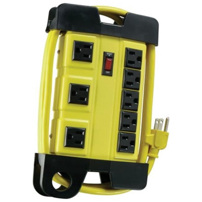 8 Outlet Heavy-Duty Metal Housing Workshop Surge Protector 04655 ...