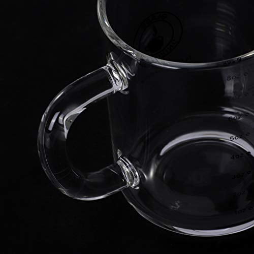 8 Oz Glass Measuring Cup Microwave Safe Graduated Beaker Food-Grade ...