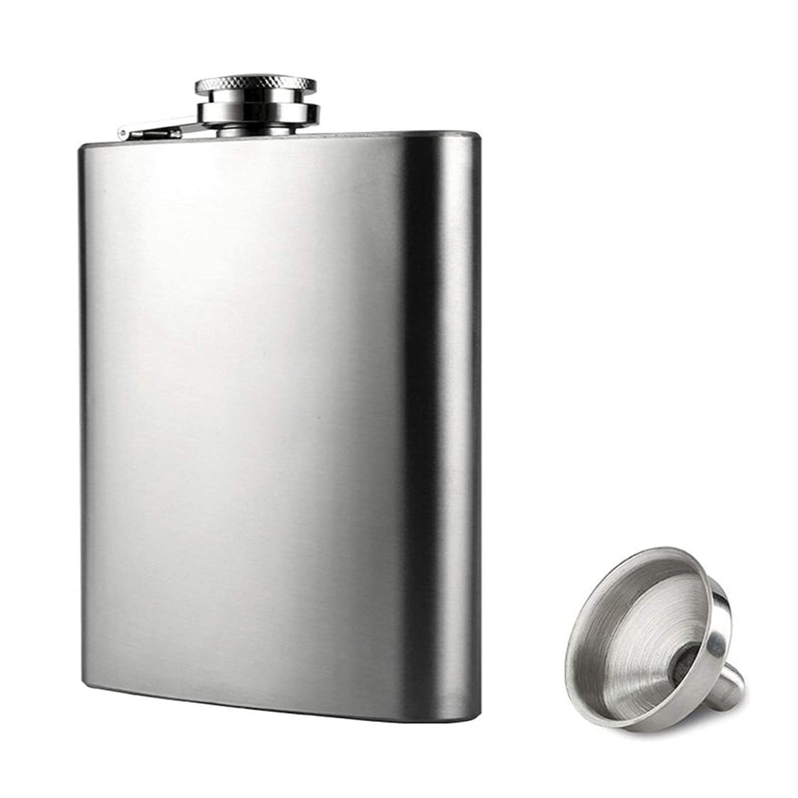8 Oz Hip Flask for Liquor Matte Black Stainless Steel Leakproof with ...