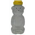 8 Oz Plastic Bear Honey Bottle Jars Refillable Squeeze Bottles with ...