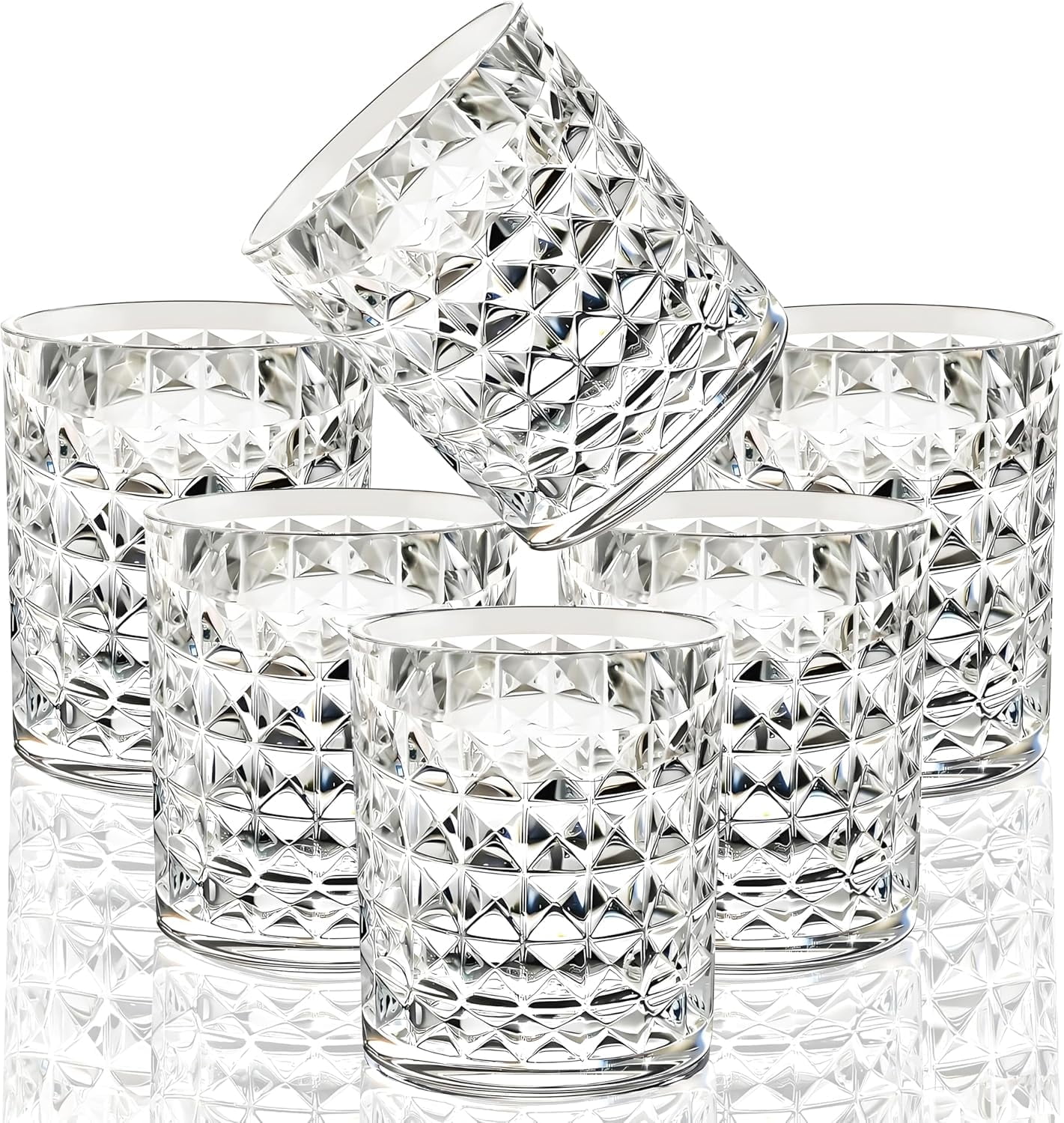 8 Oz Set of 6 Tritan Plastic Glasses Unbreakable Drinking Cups ...