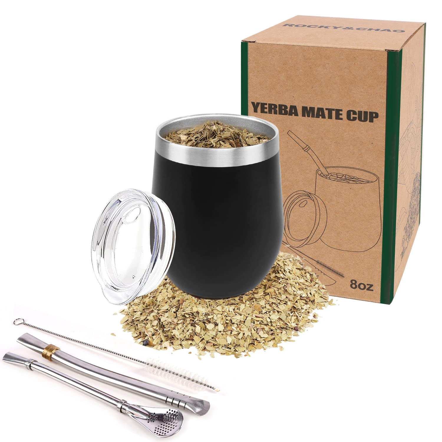 8 Oz Yerba Mate Cup Tea Cup Set Include Stainless Steel Modern Mate Cup ...