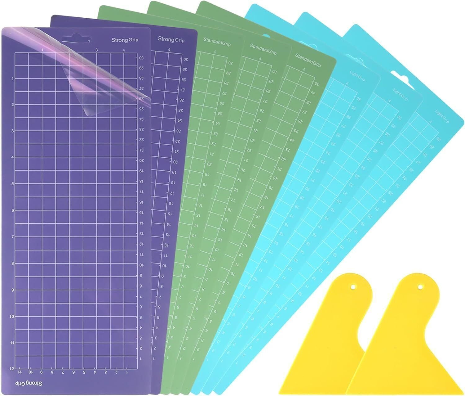 8 PACK 3 Color Mats Combo Cutting Mat for Cricut Maker 12 x 4.5 inch ...