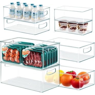 4 Pack X-Large Clear Stackable Storage Bins with Handles, Multi-Purpose ...