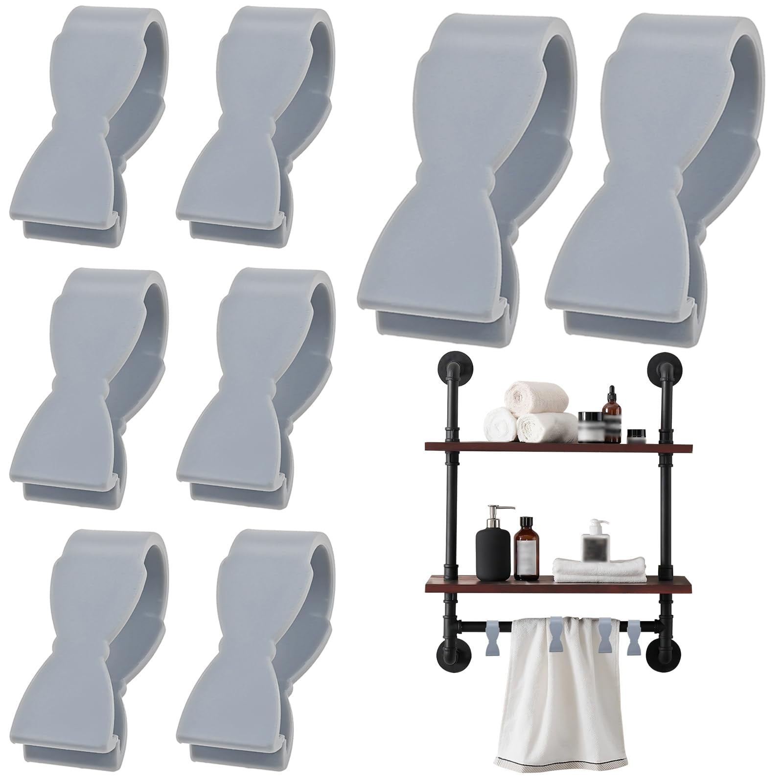 8 PACK Hand Towel Clips for Kitchen, Hand Towel Clips for Kitchen Oven ...