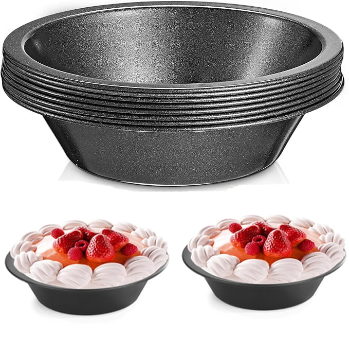8 PACK Mini Pie Pans, 5 Inch Reusable Small Pie Pans Nonstick Small Pie ...