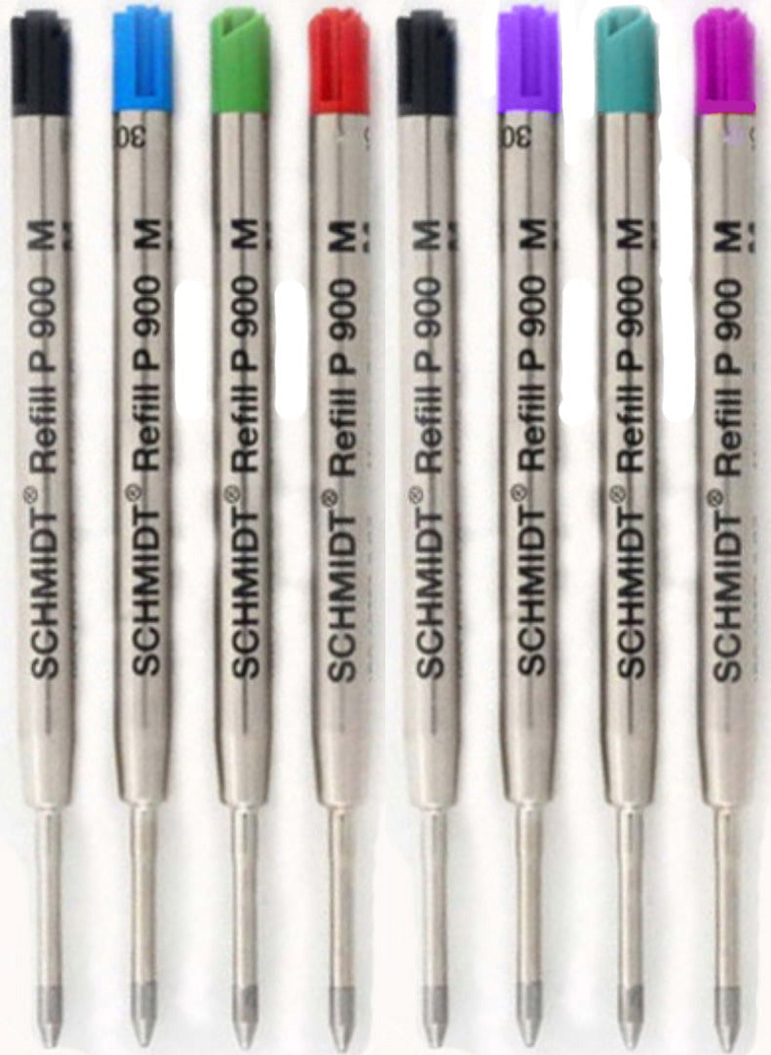 8 PACK Multi-Color Schmidt Refills for Parker Style Tactical Ballpoint ...