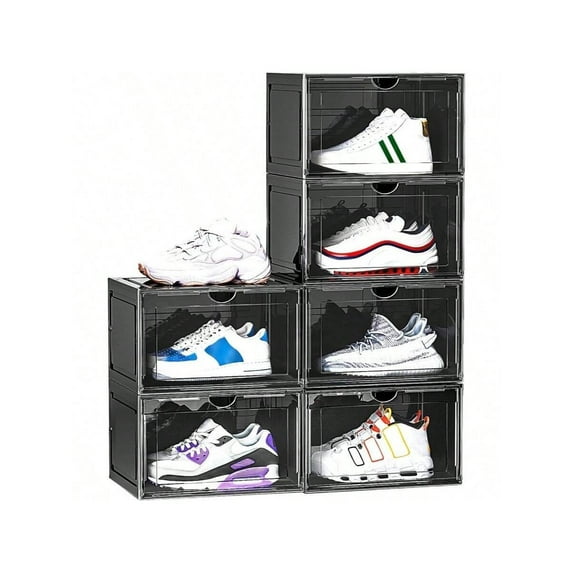 8 PACK XL Shoe Storage Box, Drop Side Sneaker Display, Shoe Boxes ...