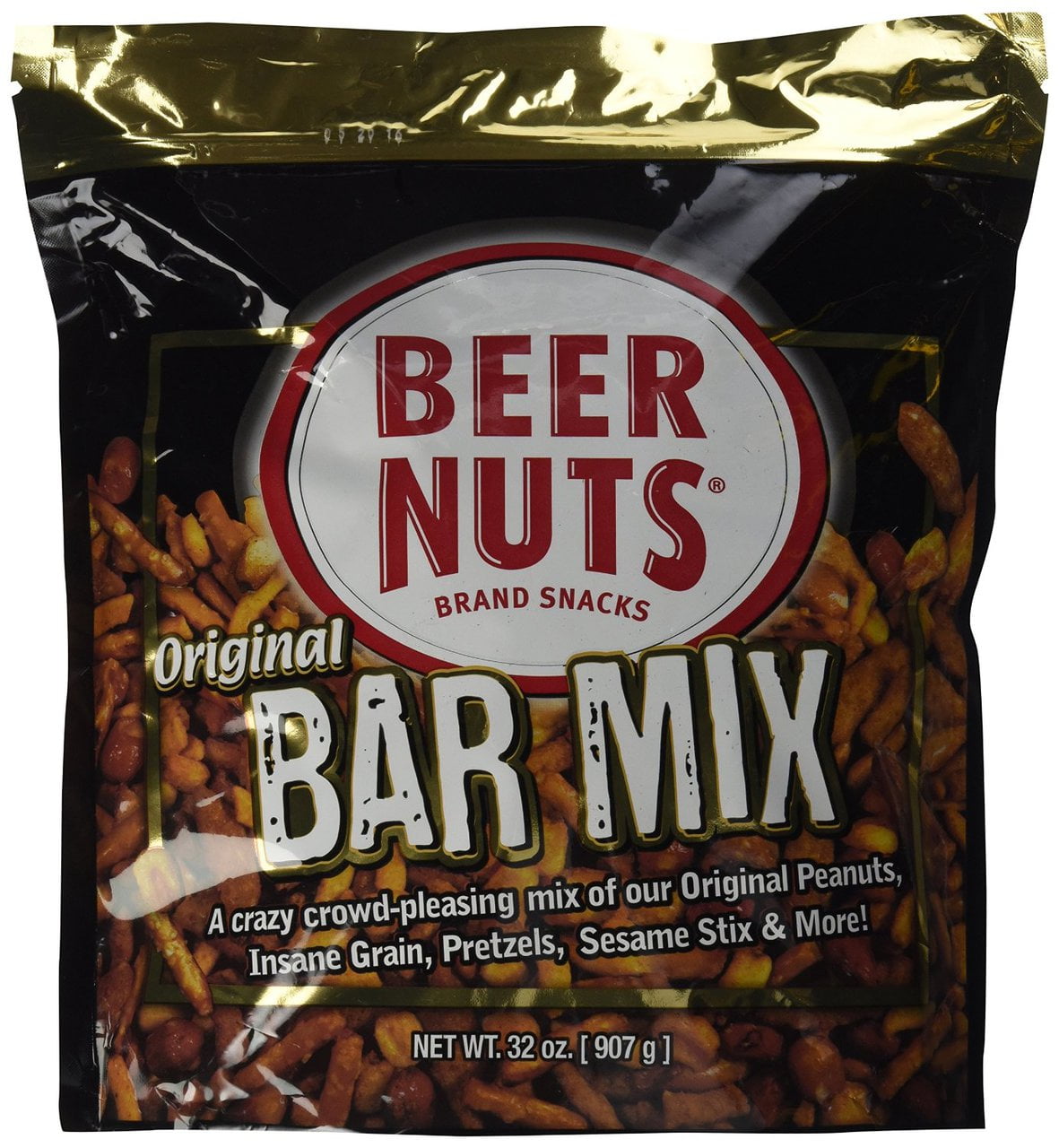 Beer Nuts Original Snack Bar Mix: Salty, 8-Pack, 32 Ounce Resealable ...