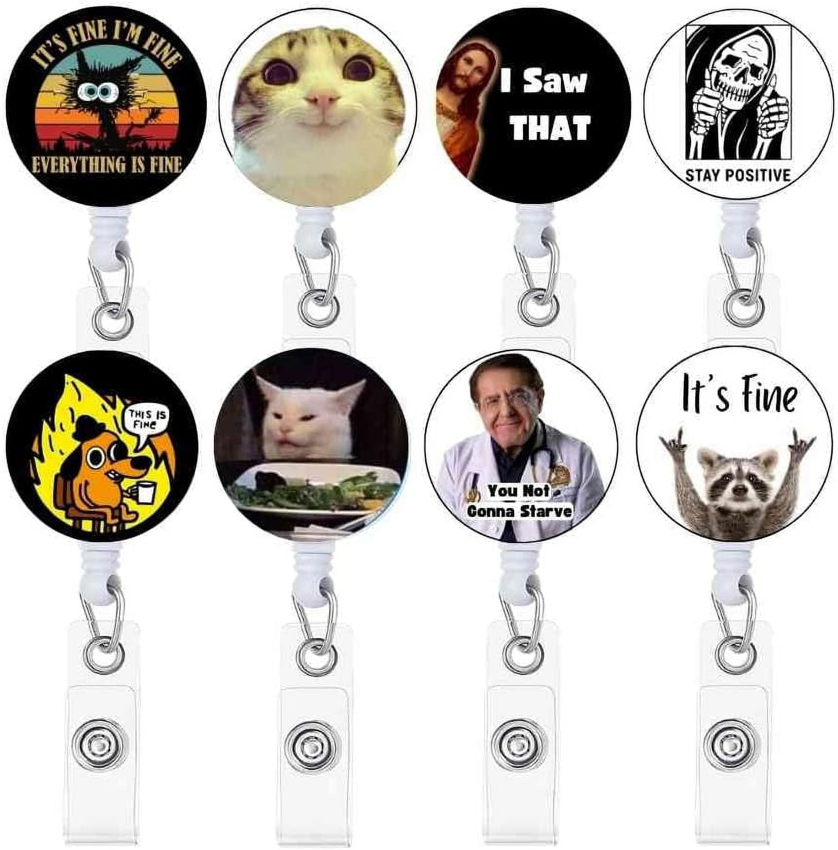 YJ Premiums Funny Retractable Badge Reel Holder, Hilarious Designs ...