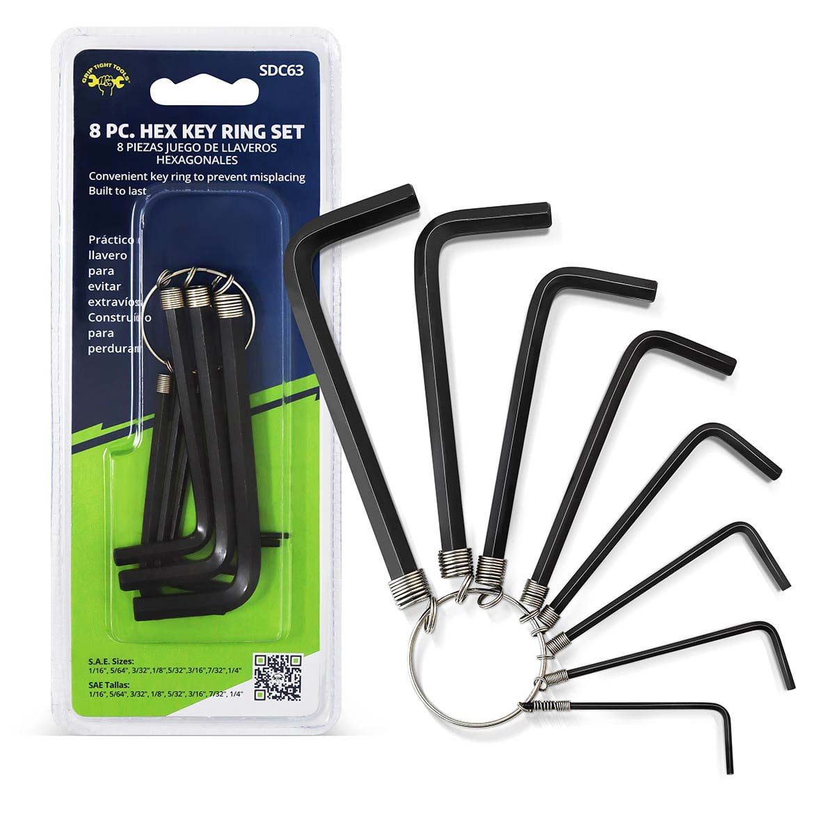 8 PC. SAE Hex Key Ring Set - Walmart.com