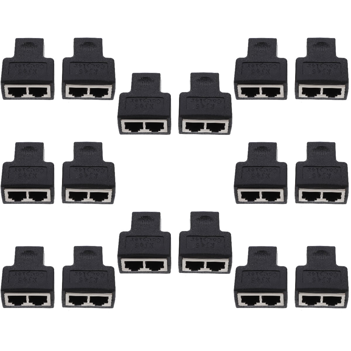 8 PCS 1 to 2 Splitter Coupler Port Ethernet Connectors Inflatable Plug ...